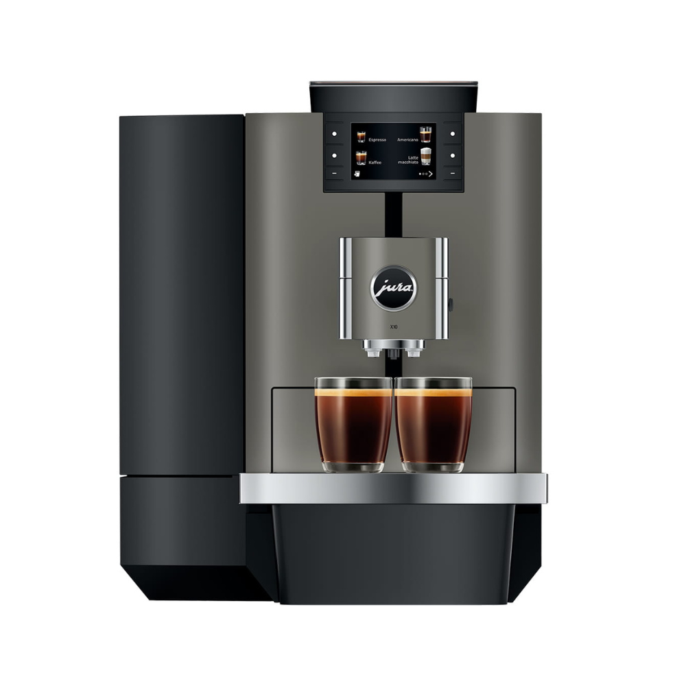 Jura X10 Dark Inox Professional Bean-to-Cup Coffee Machine – Caffé-Select